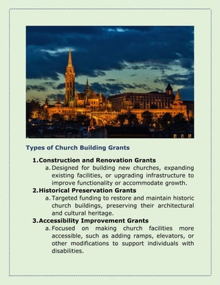 Simplifying Church Renovations with Church Building Grants | PDF