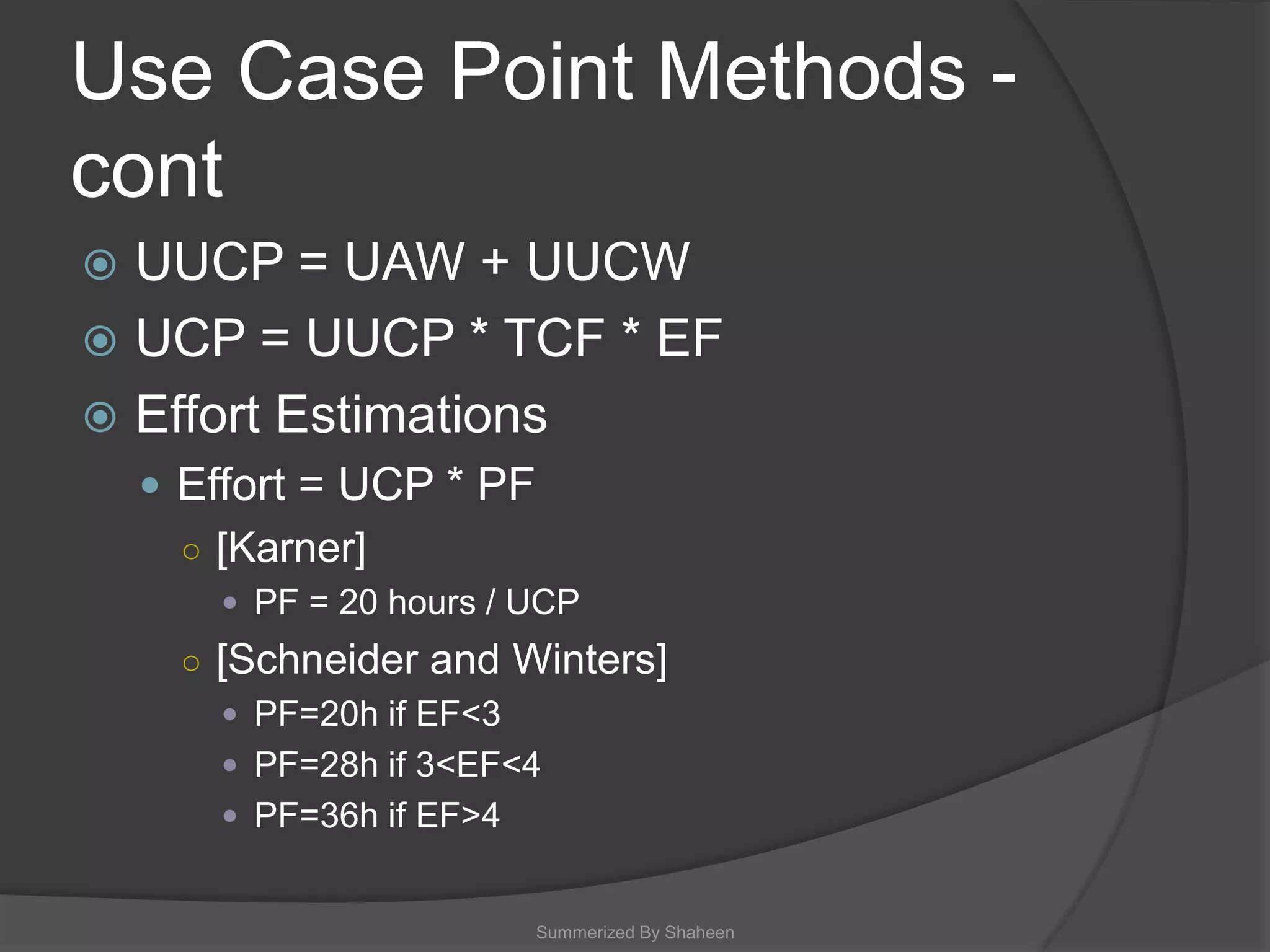 Simplifying effort estimation based on use case points | PPT