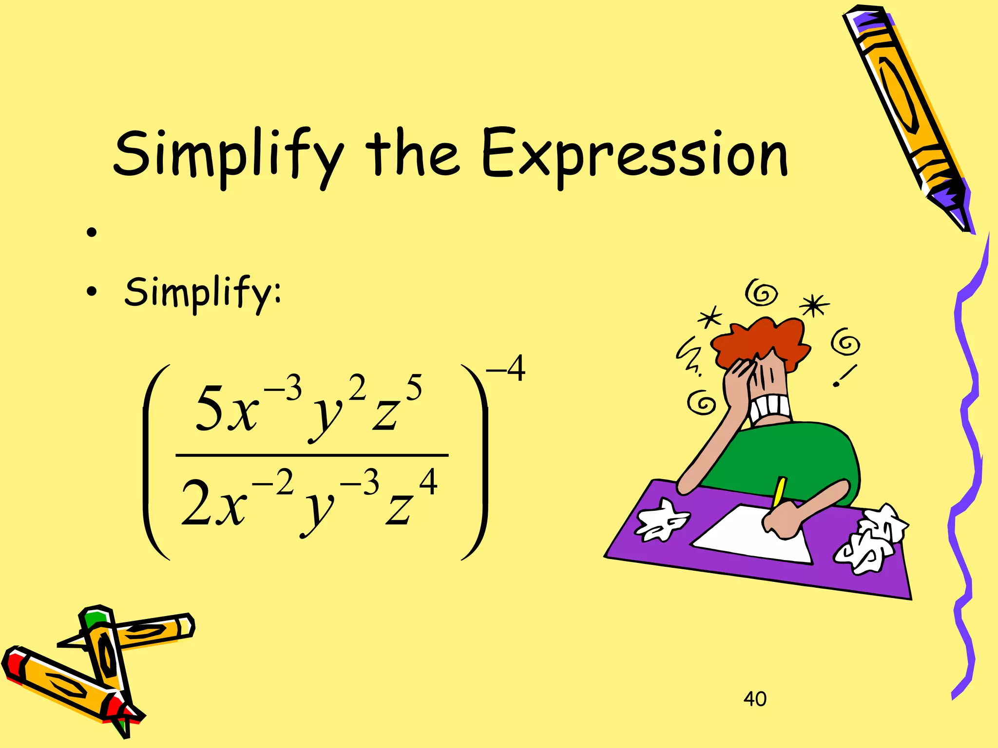 Simplifying exponents | ODP | Physics | Science