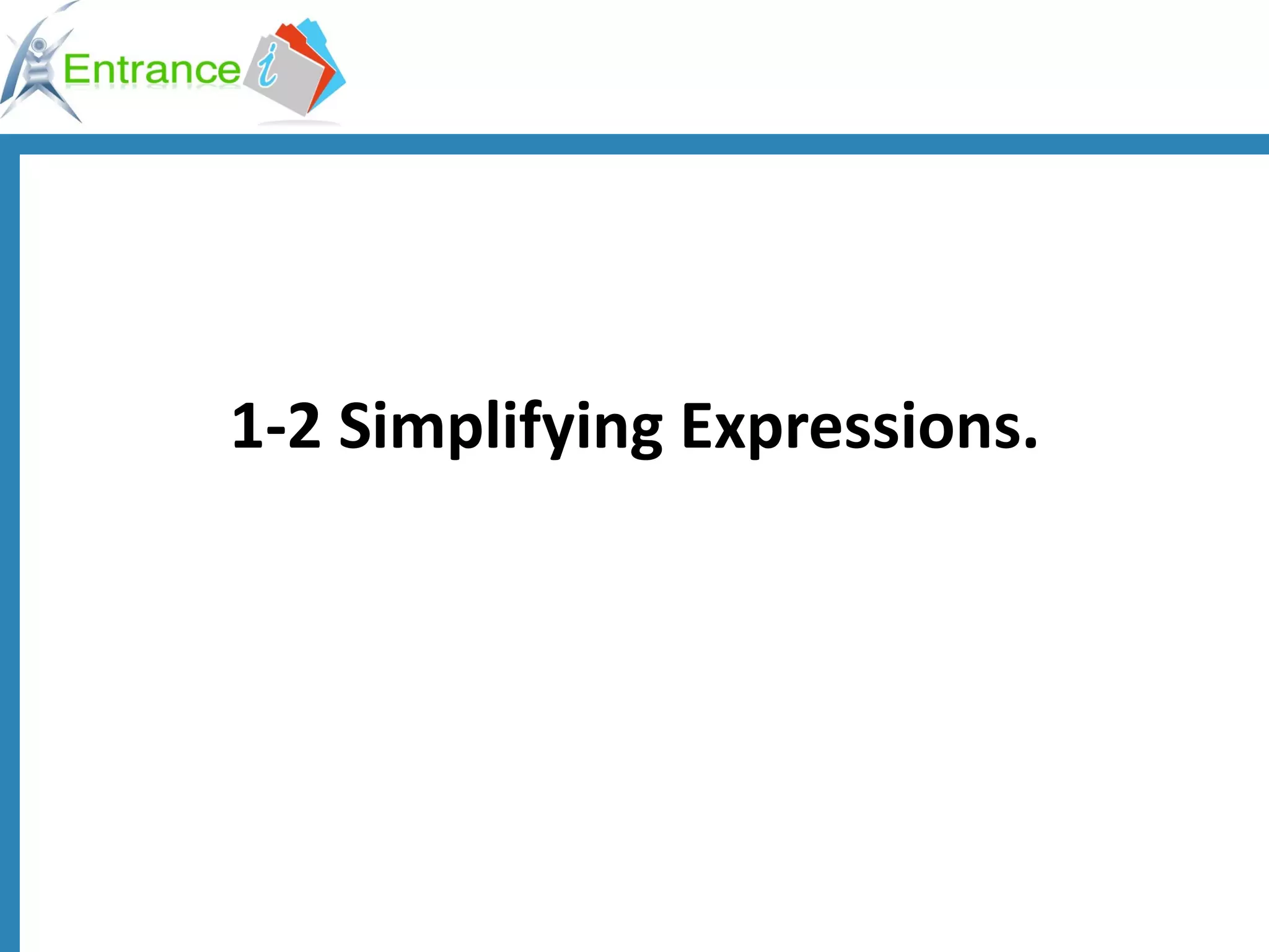 Simplifying expressions ok1296542578 | PPT