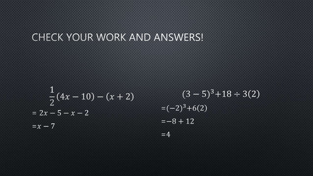 Simplifying Algebraic Expressions | PPT