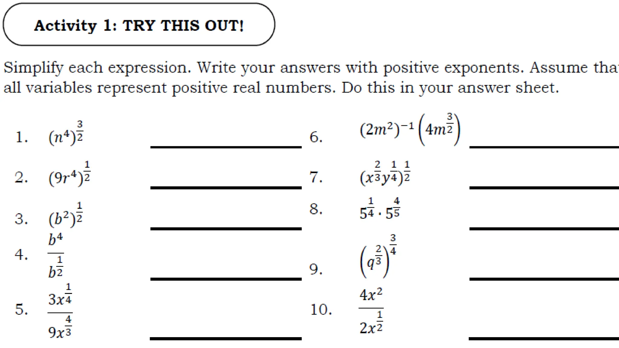 SIMPLIFYING EXPRESSIONS WITH RATIONAL EXPONENTS.pptx