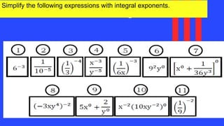 SIMPLIFYING EXPRESSIONS WITH RATIONAL EXPONENTS.pptx