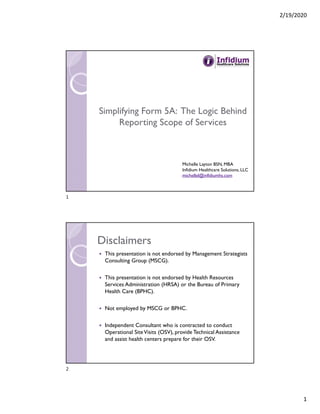 Simplifying form 5A the logic behind reporting scope of services | PDF