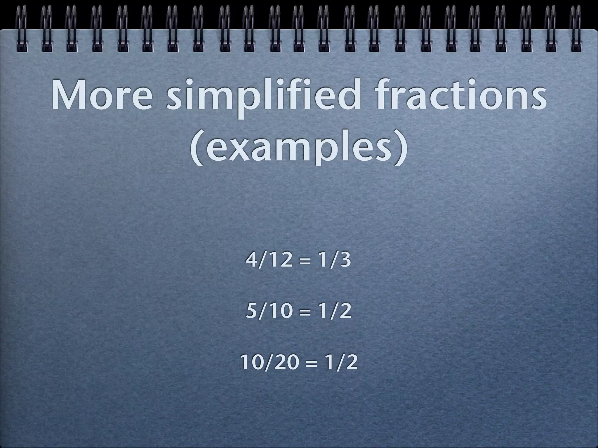 Simplifying fraction | KEY