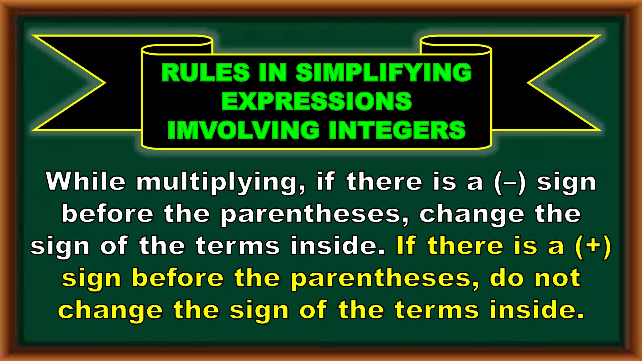 Simplifying integer expressions | PPTX | Programming Languages | Computing