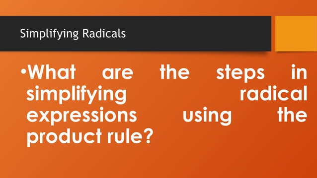SIMPLIFYING RADICALS LESSON PLAN IN MATHEMATICS 9.pptx
