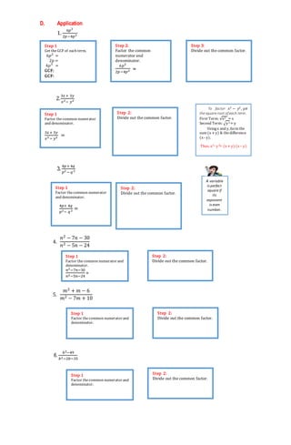 Simplifying Rational Expressions | DOCX