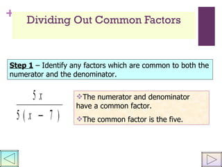 Simplifying Rational Expressions | PPT