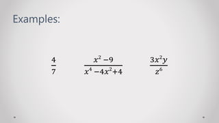 Simplifying rational numbers | PPTX