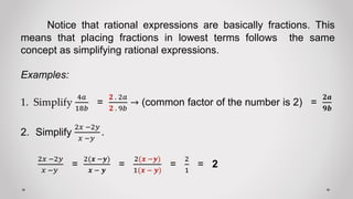 Simplifying rational numbers | PPTX
