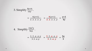 Simplifying rational numbers | PPTX