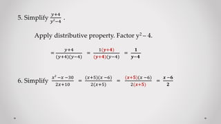 Simplifying rational numbers | PPTX
