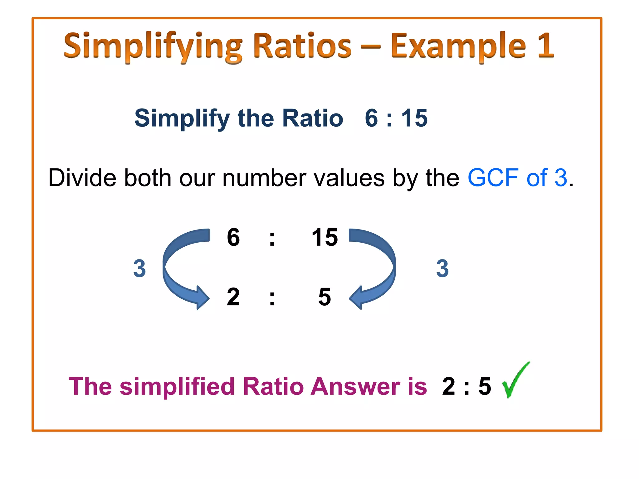 Simplifying Ratios | PPTX