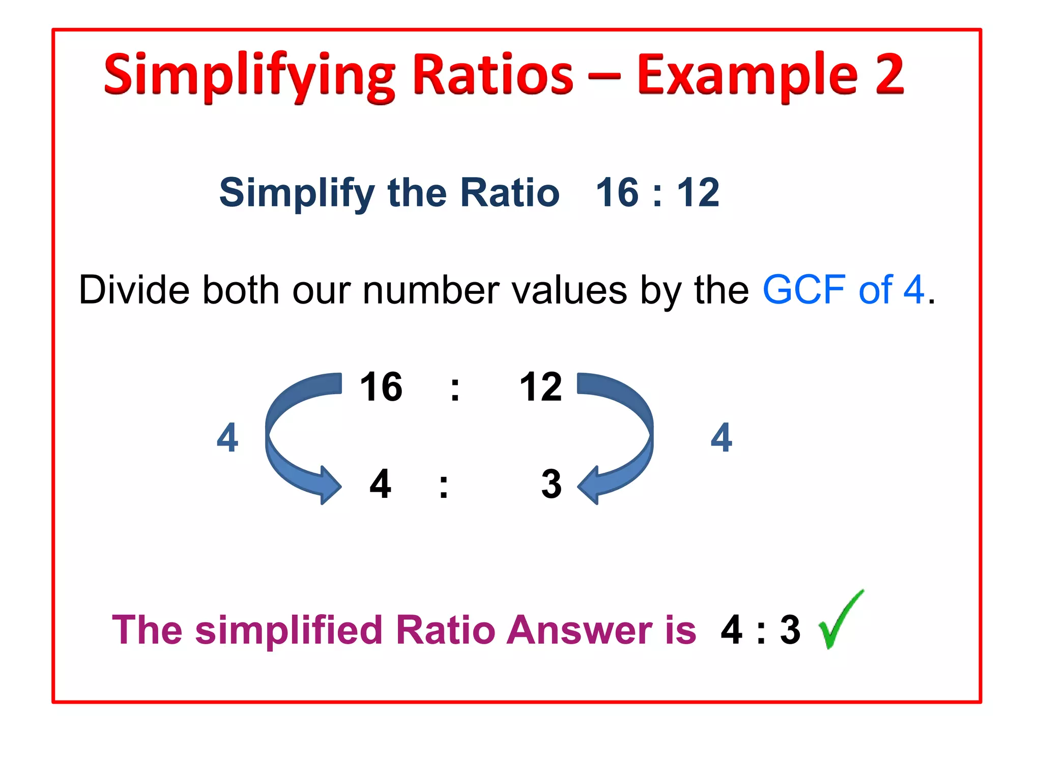 Simplifying Ratios | PPTX