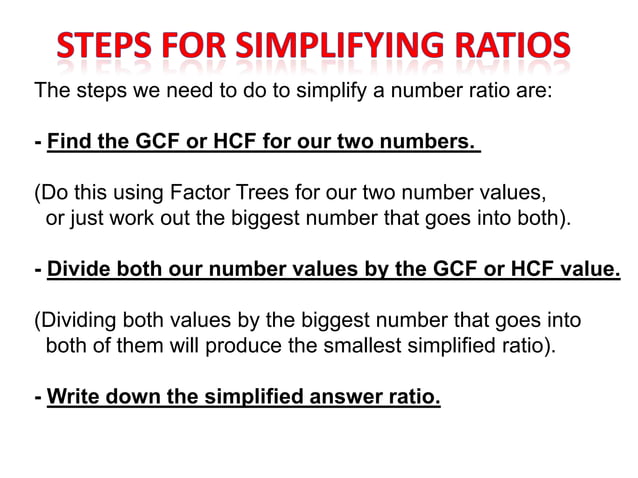 Simplifying Ratios | PPTX