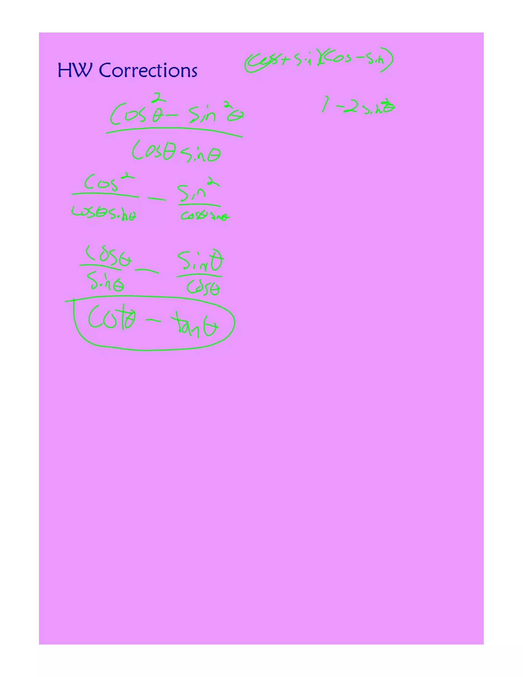 Simplifying trig expressions | PDF