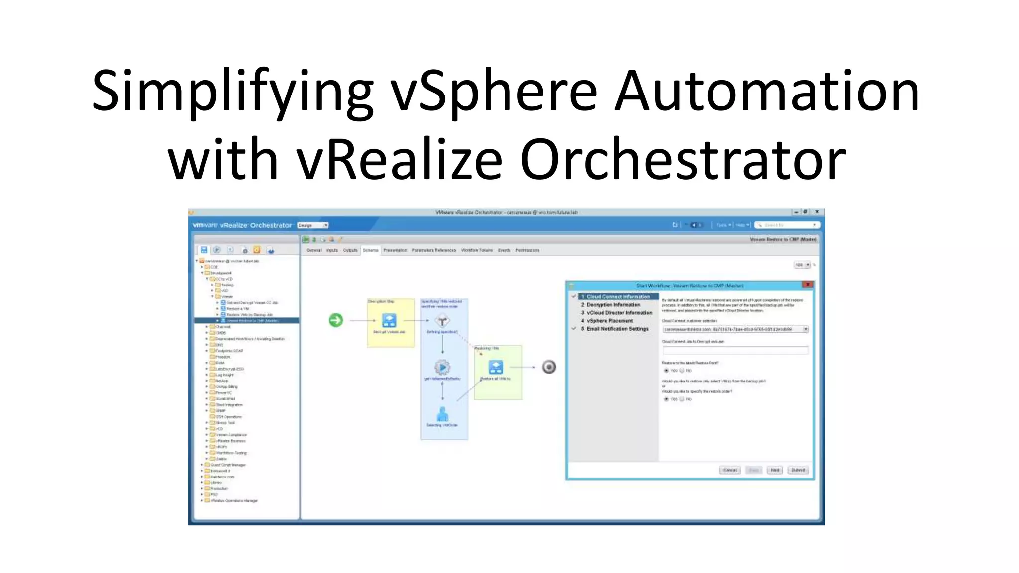 Simplifying vSphere Automation with vRealize Orchestrator | PPT