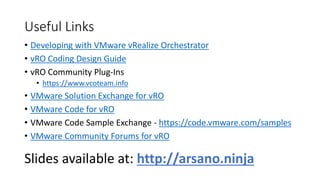 Simplifying vSphere Automation with vRealize Orchestrator | PPTX