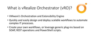 Simplifying vSphere Automation with vRealize Orchestrator | PPTX