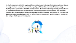 Simplify Operations in the Food & Beverage Industry with CMMS Software ...