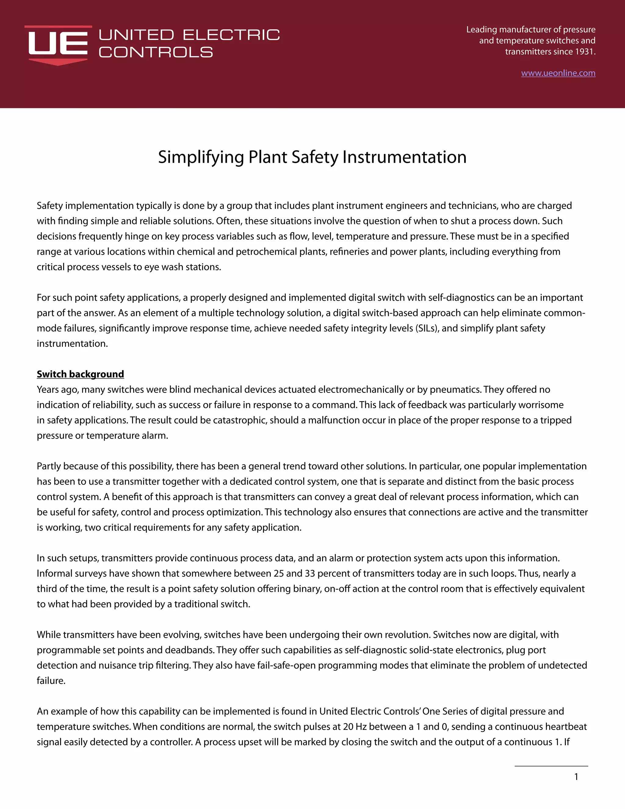Simplifying Plant Safety Instrumentation | PDF