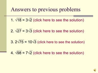 Simplify Square Roots.pptx