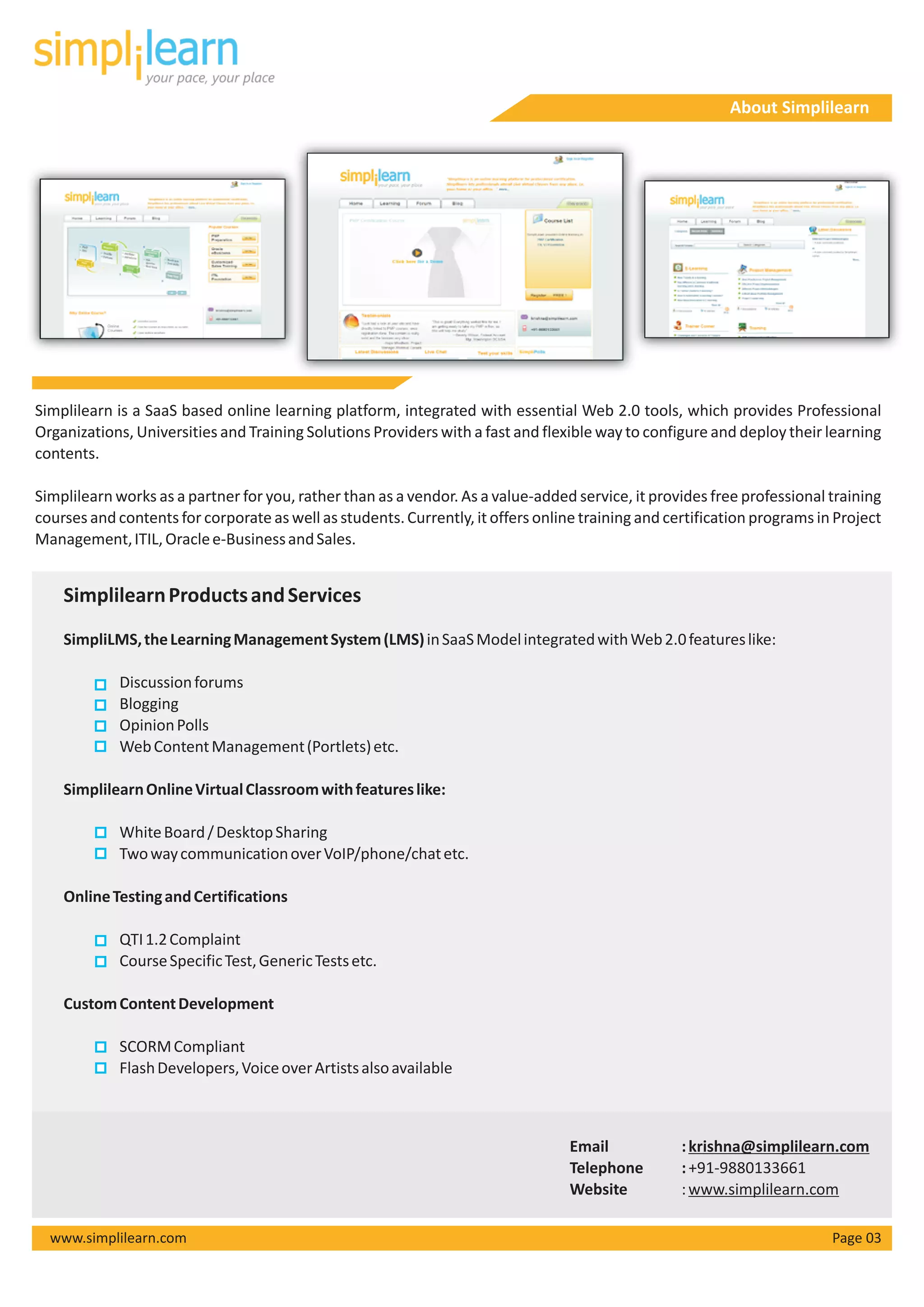 Simplilearn Elearning Solution for Banking | PDF