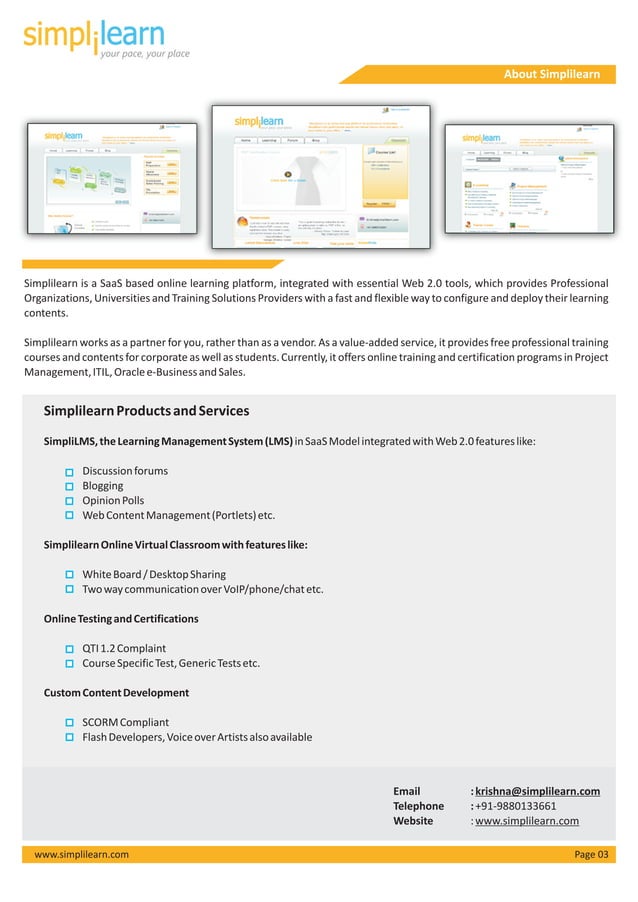 Simplilearn Elearning Solution for Banking | PDF