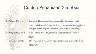 SIMPLISIA tumbuhan flos fructus semen.pptx