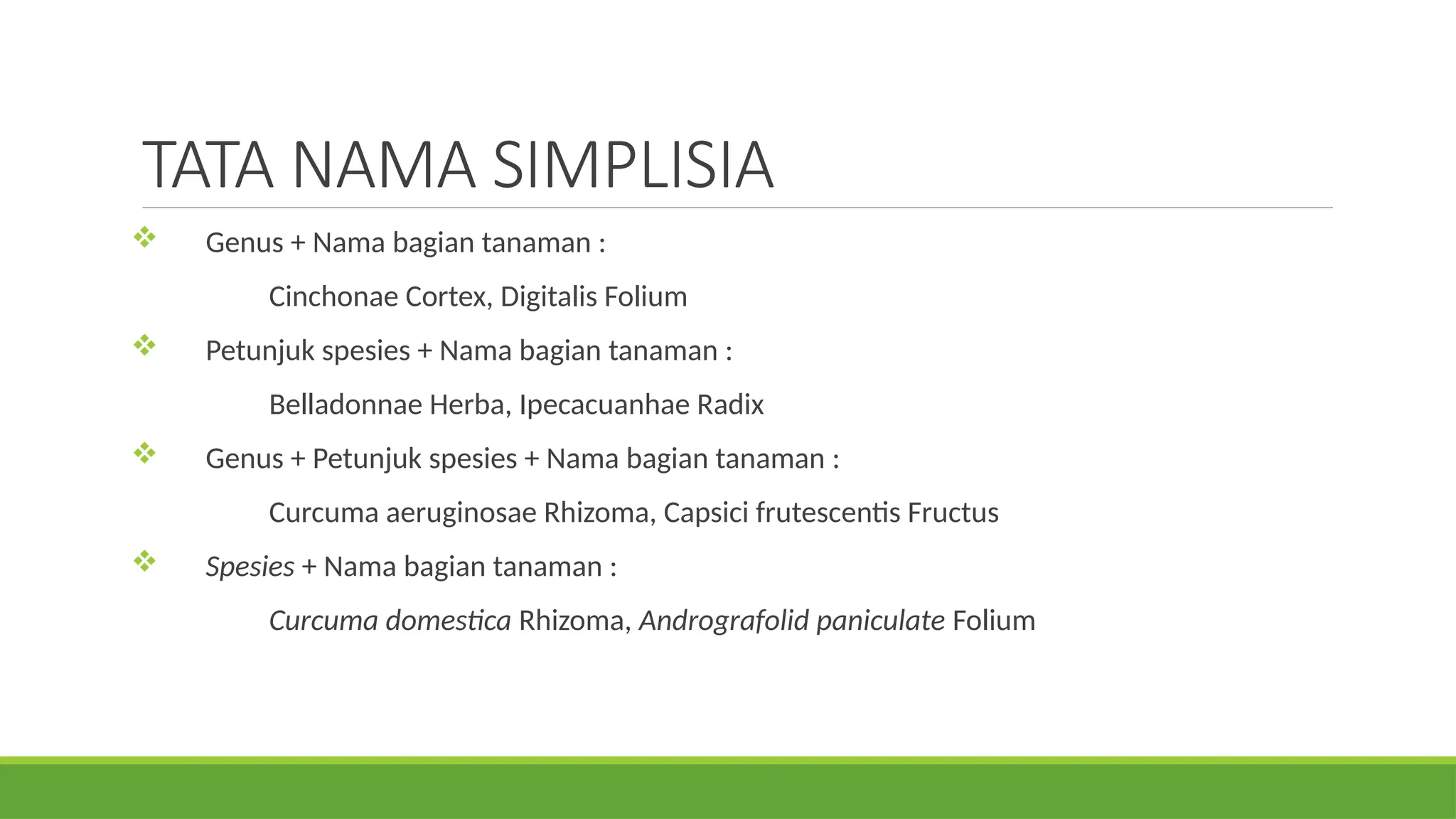 SIMPLISIA flos bunga lengkap melati, cengkeh dll | PPTX