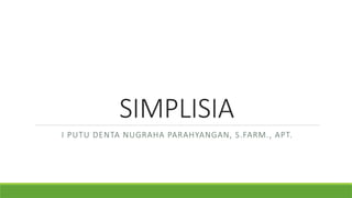SIMPLISIA flos bunga lengkap melati, cengkeh dll | PPTX