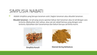 SIMPLISIA flos bunga lengkap melati, cengkeh dll | PPTX