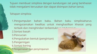 jenis jenis SIMPLISIA DAN karakteristik CORTEX | PPTX