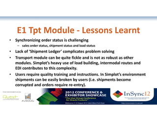 Ndevr + Simplot InSync 2012 Presentation - A Close Look at E1 ...
