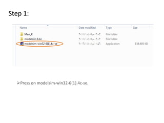 Simply How To Setup Modelsim | PDF