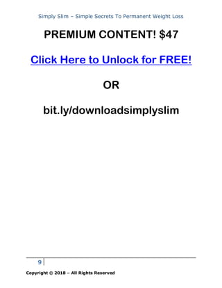Simply slim | PDF | Weight Loss | Healthy Living