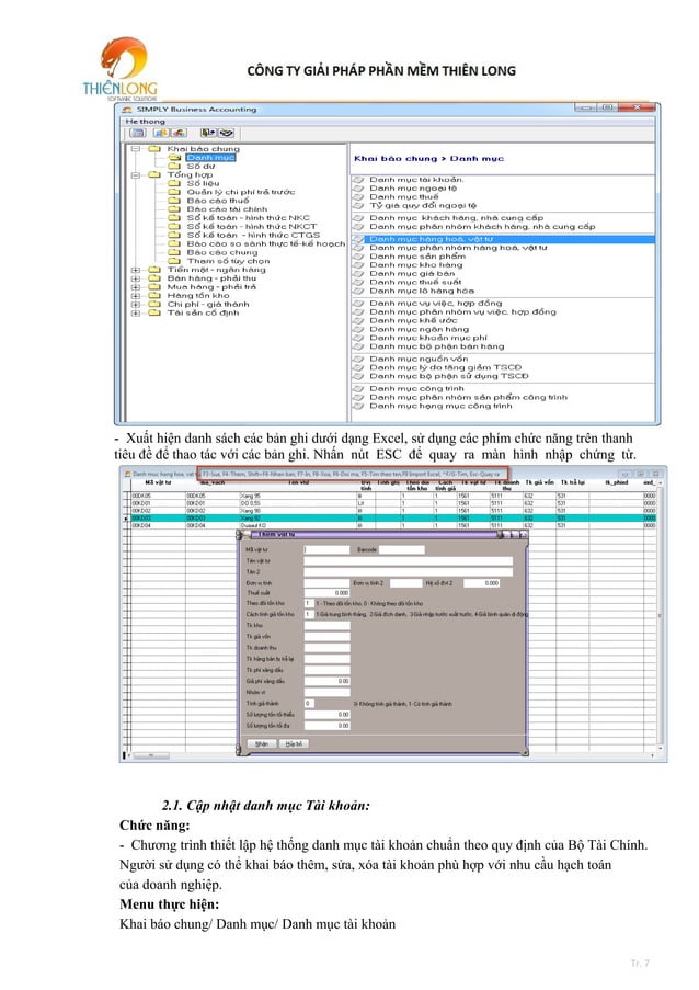 Tài liệu hướng dẫn sử dụng phần mềm kế toán Simply Accounting | DOC