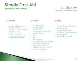 Simply First Aid Brochure 2010 V01 | PPT