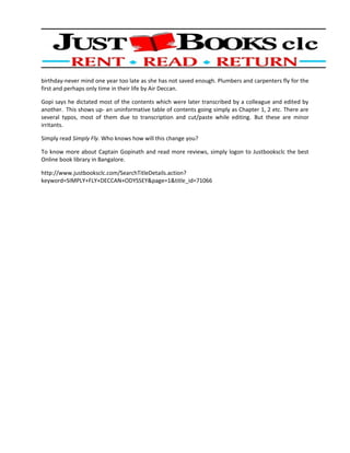 Simply Fly Deccan Odyssey | DOC