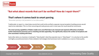 DataTools Kleber. Powerful data quality is a single, simple to implement process. | PPT