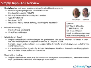 Simply tapp - An overview | PPTX | Technology & Computing