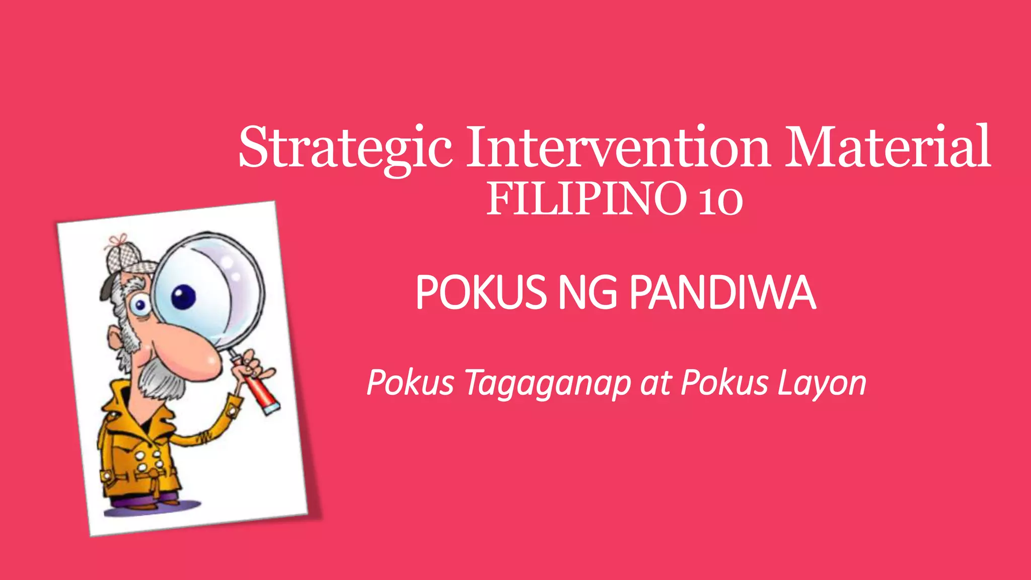 SIM sa Pokus Tagaganap at Layon) | PPTX