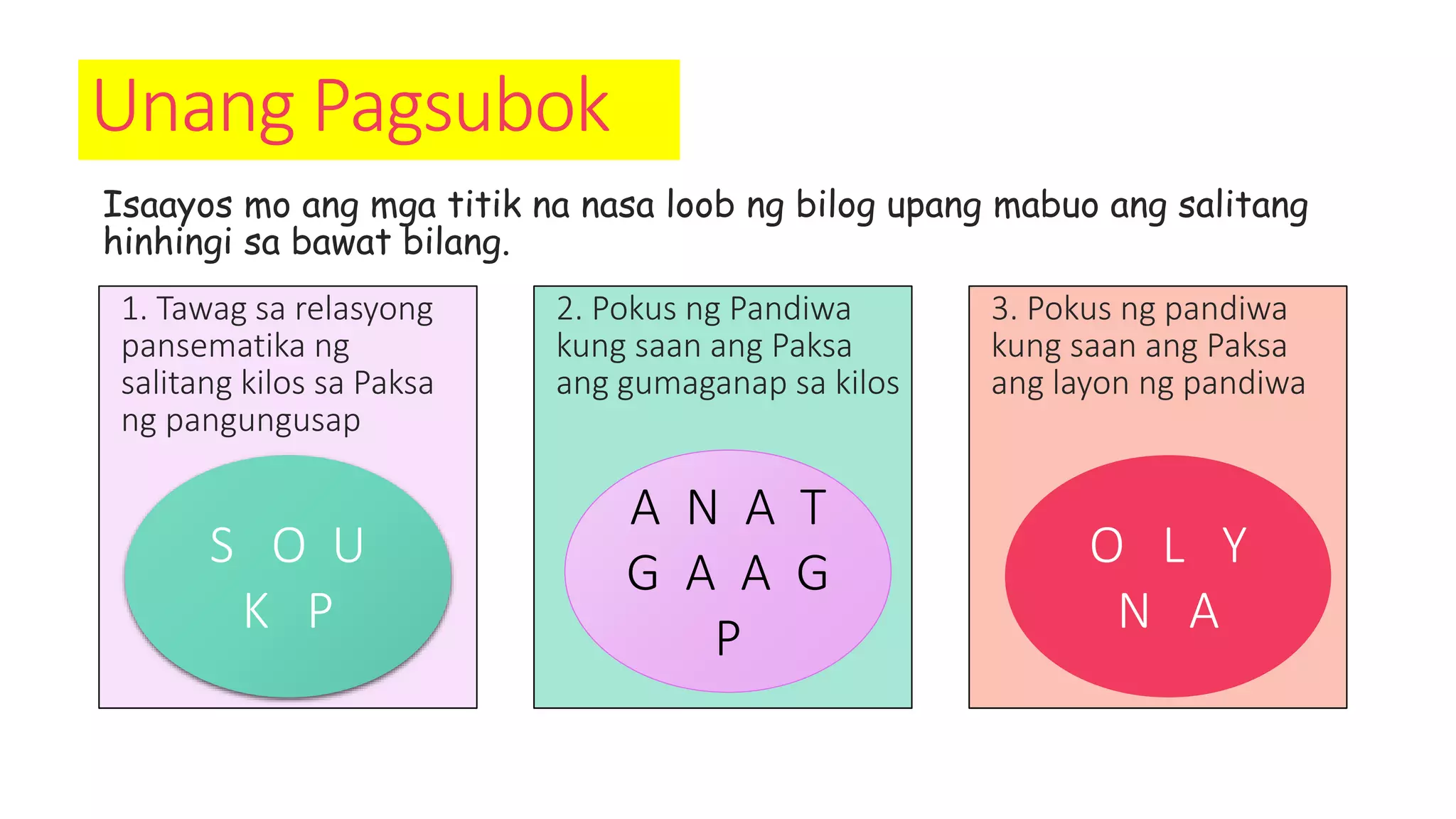 SIM sa Pokus Tagaganap at Layon) | PPTX