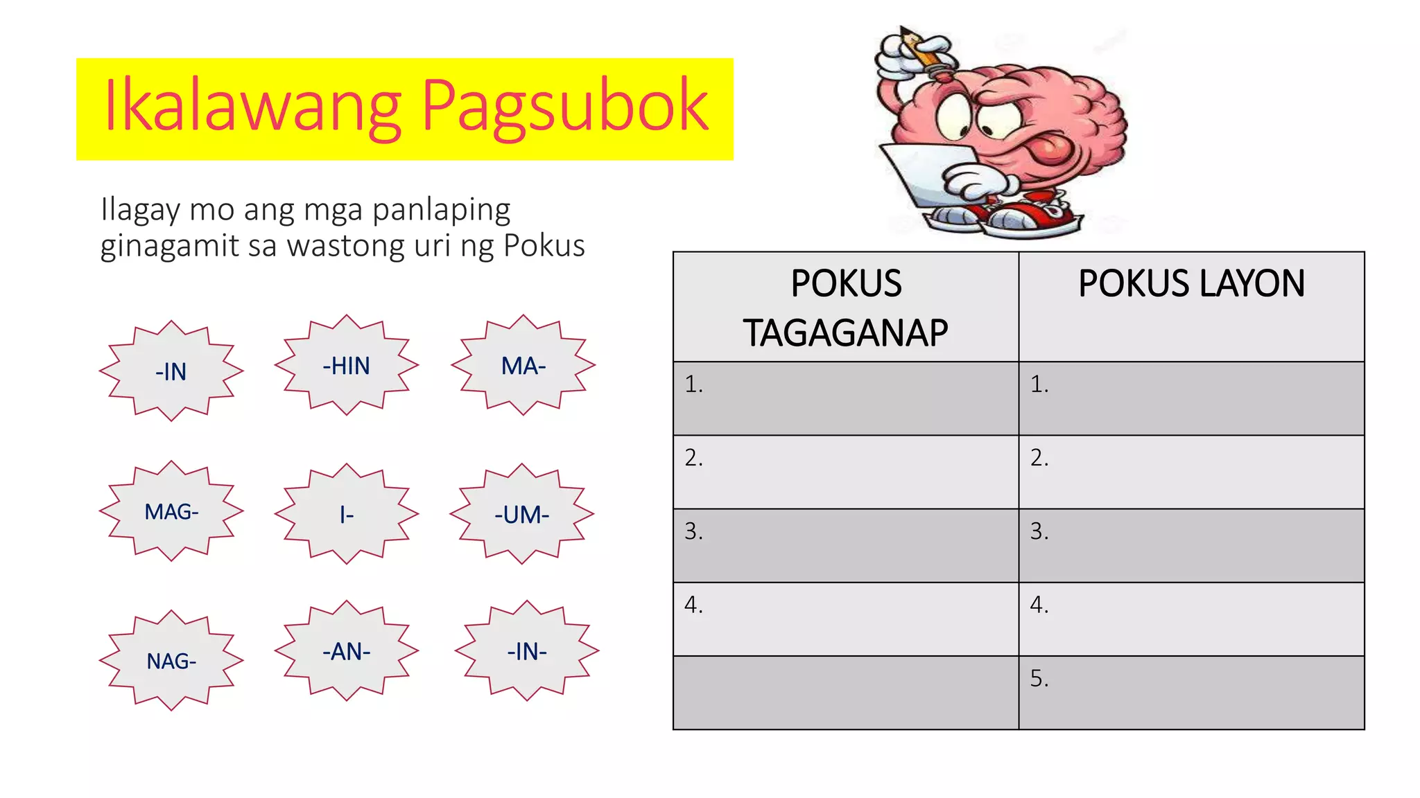 SIM sa Pokus Tagaganap at Layon) | PPTX