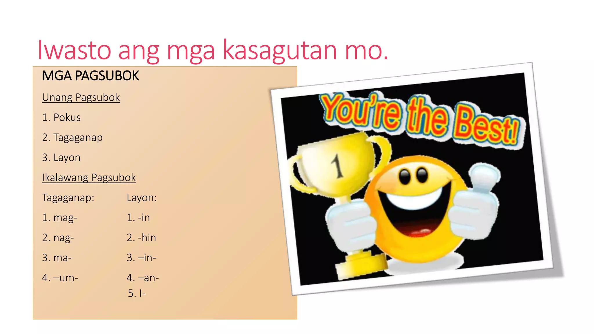 SIM sa Pokus Tagaganap at Layon) | PPTX