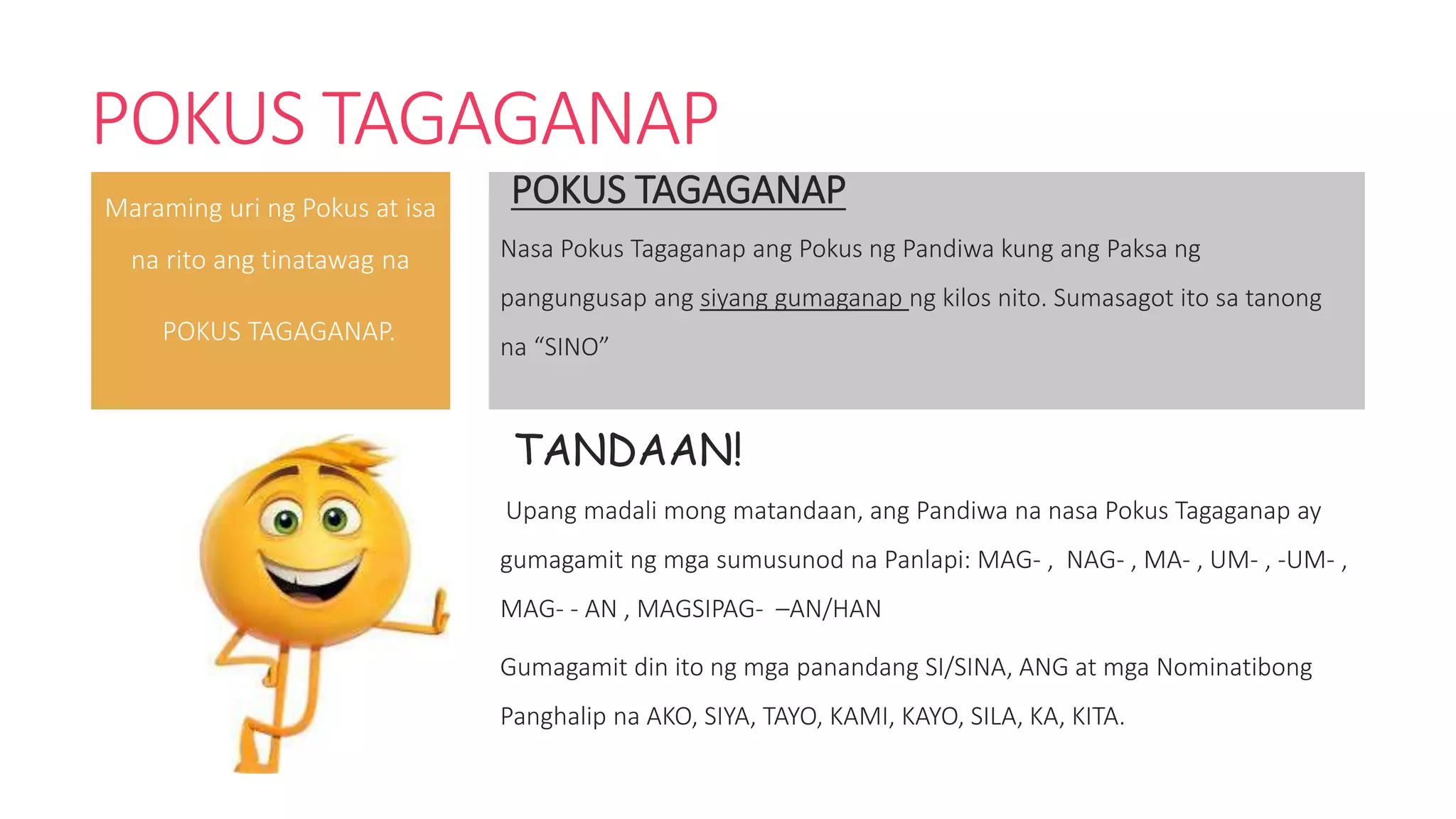 SIM sa Pokus Tagaganap at Layon) | PPTX