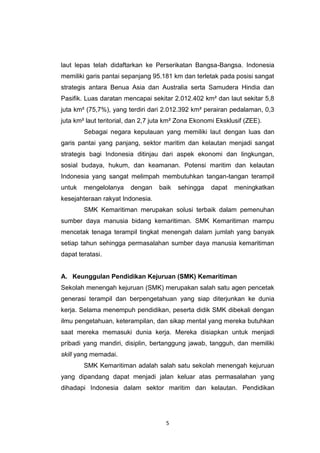 REVITALISASI SMK KEMARITIMAN DALAM UPAYA MENUNJANG INDONESIA SEBAGAI POROS MARITIM | PDF