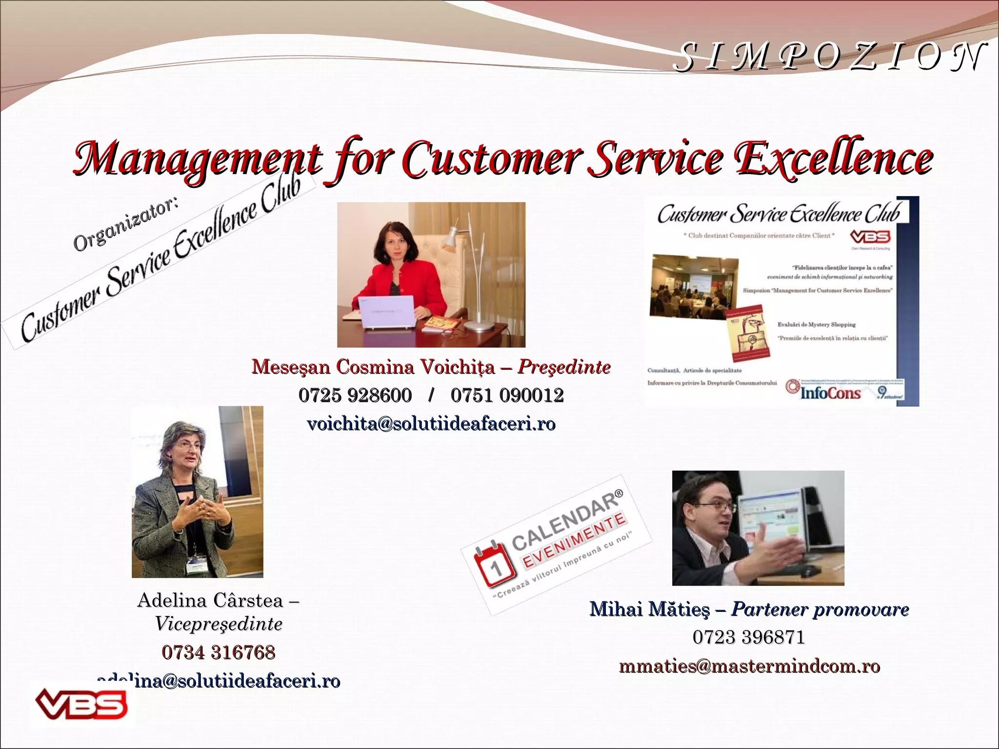 Simpozion Management For Customer Service Excellence1 | PPT