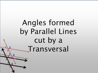 SIM Angles Formed by Parallel Lines cut by a Transversal | PPT